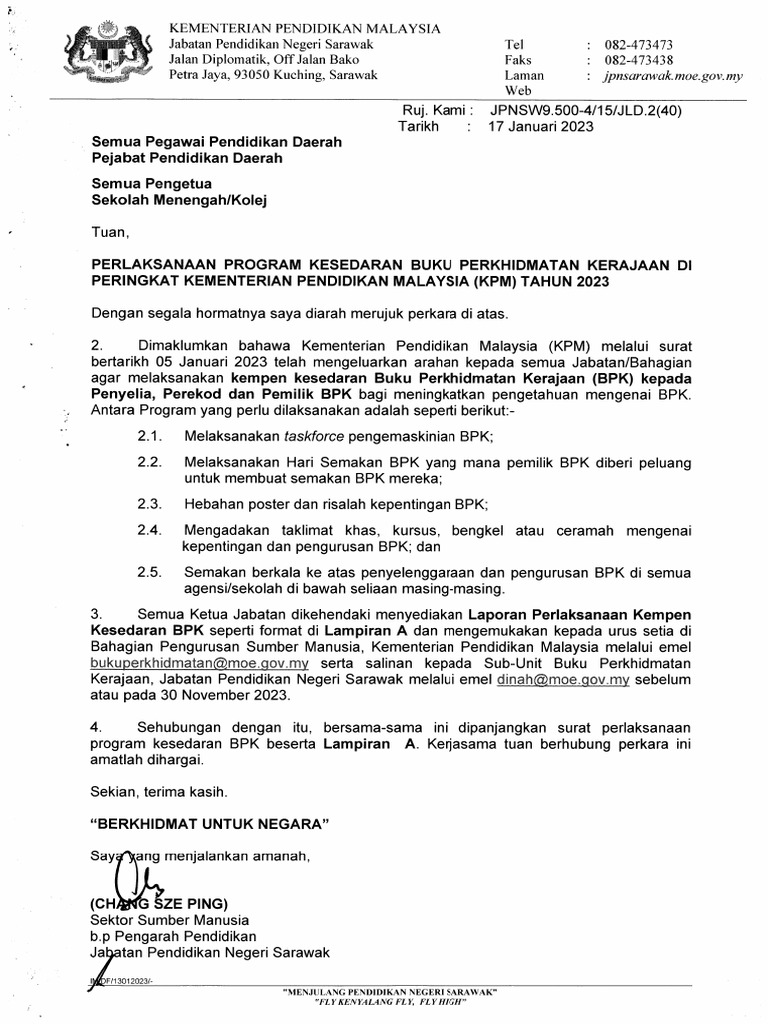 Pelaksanaan Program Kesedaran Buku Perkhidmatan Kerajaan Di | PDF