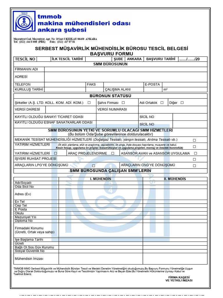 SMM Başvuru Formu 1 | PDF
