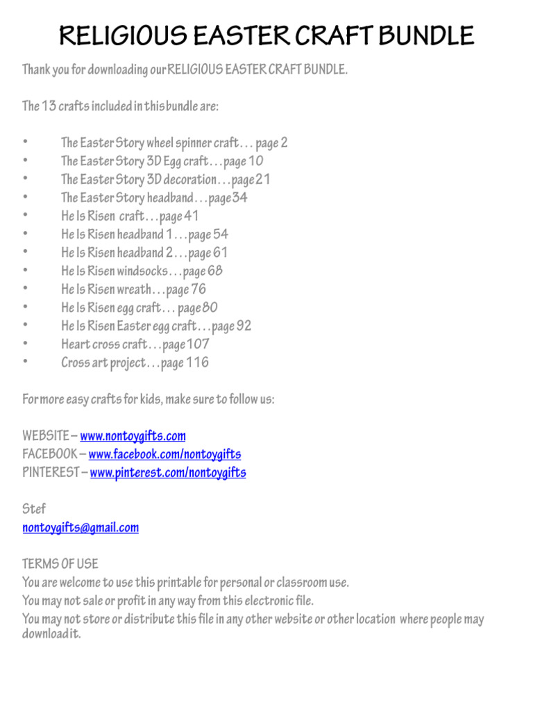 Religious Easter Crafts | PDF | Easter | Eastertide