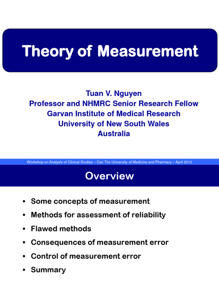 Clinical Study Measurement Analysis Workshop | PDF | Level Of ...