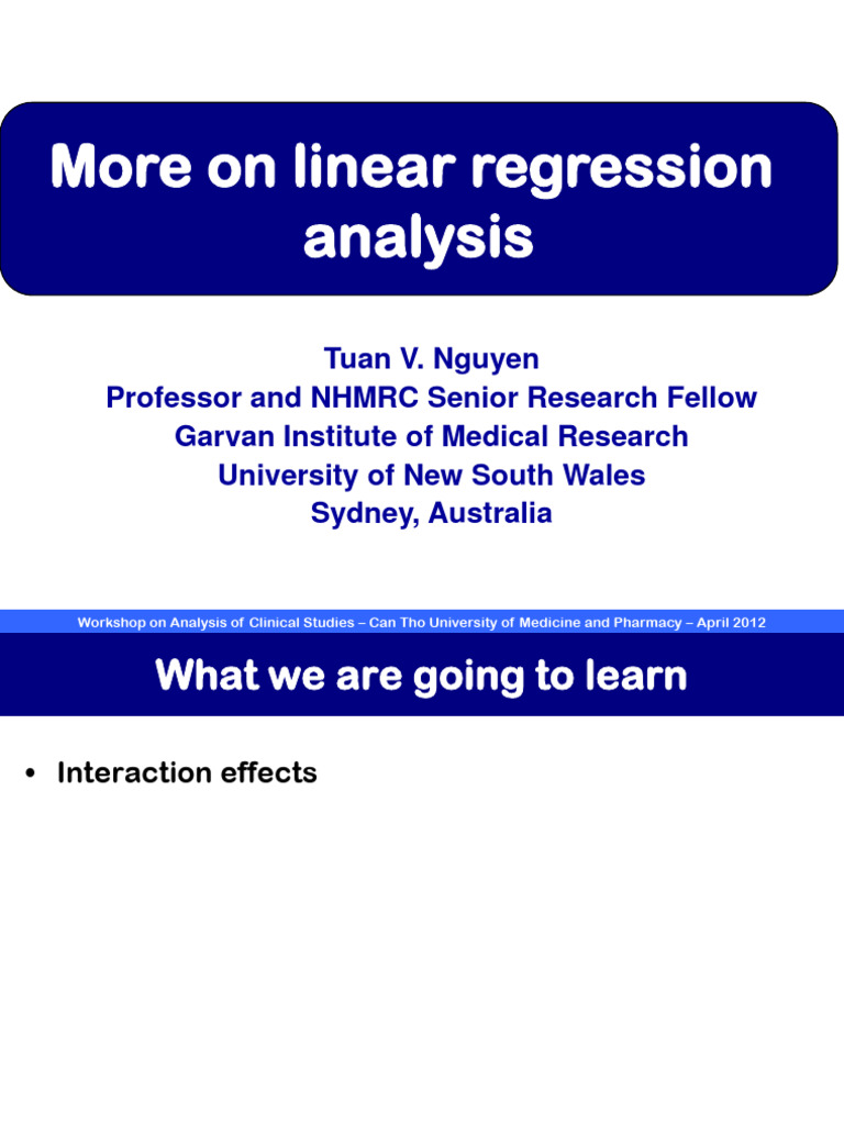 k2 - Attachments - CT Lecture 13. More On Linear Regression Analysis | PDF | Errors And ...