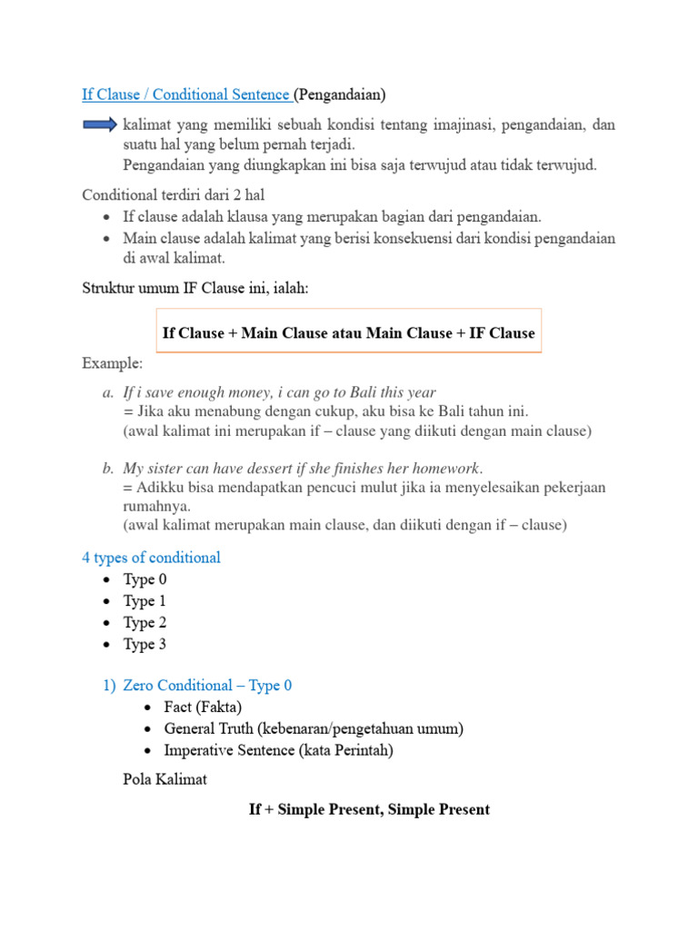 If Clause (Conditional) | PDF