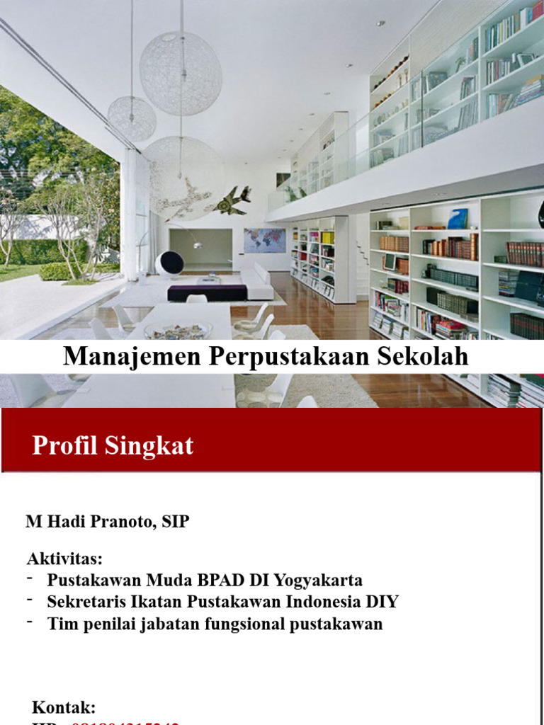 Manajemen Perpustakaan Sekolah | PDF | Seni
