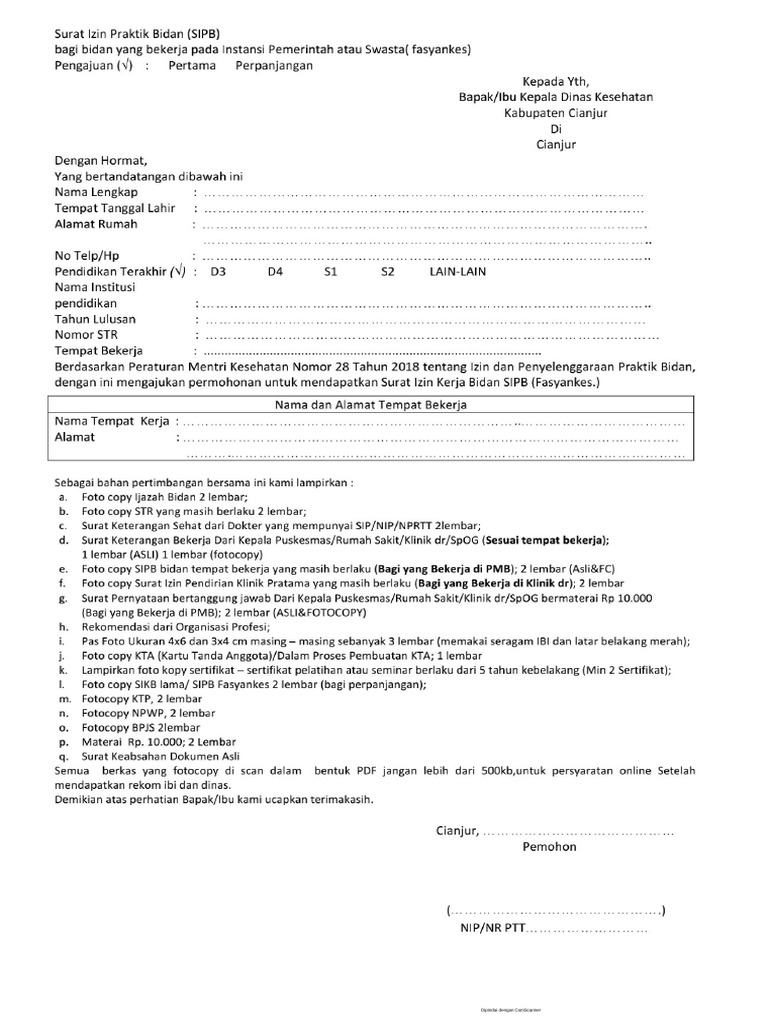 Form Sipb F (PMB) | PDF