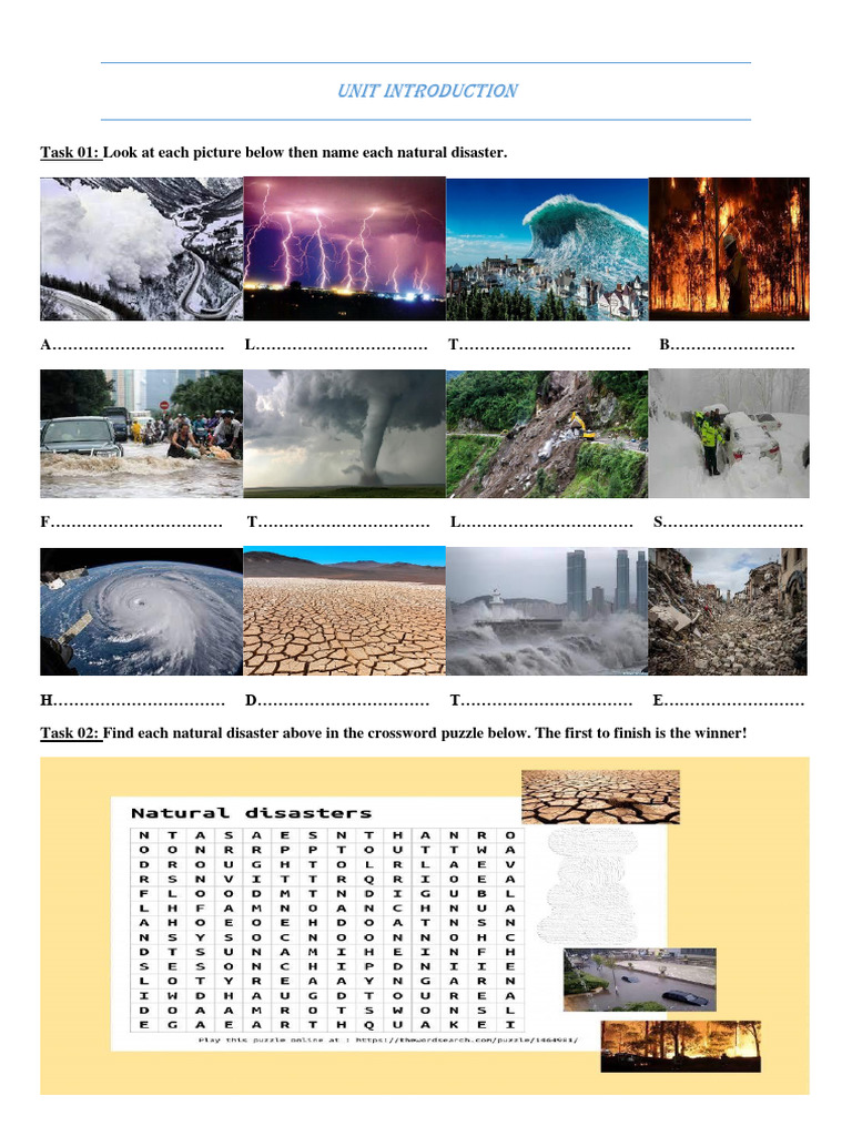 Handout - Unit Introduction - No Man Is An Island PDF | PDF | Natural Disasters | Tropical Cyclones