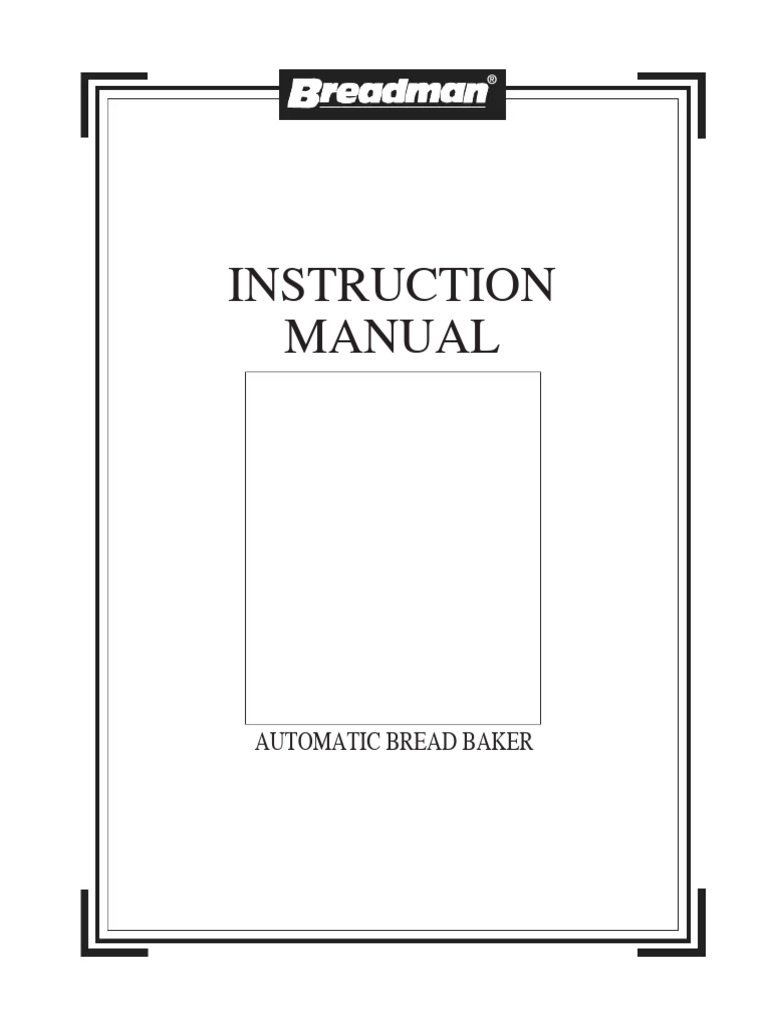 Manual de Usuario Breadman TR444 (44 Páginas) | PDF