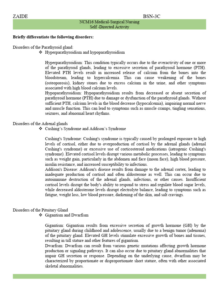 Medsurg Neuro Activity | PDF