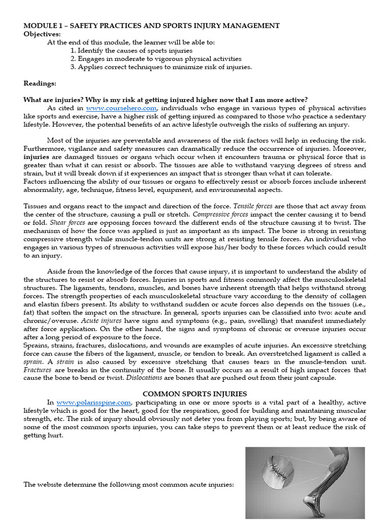 G11 - Pe 2 - Module 1 | PDF | Concussion | Hyperthermia