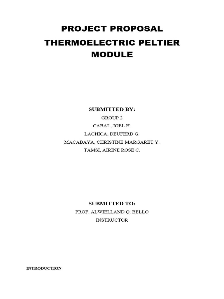 Thermoelectric Peltier Module | PDF