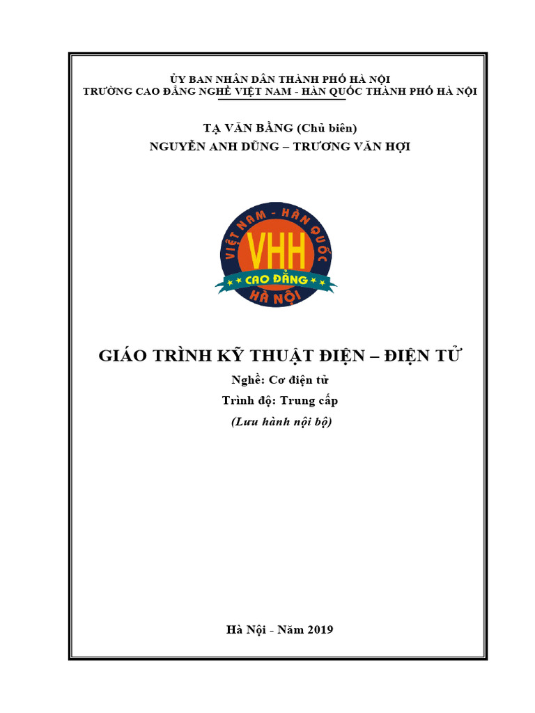 Giáo trình Kỹ thuật điện - Điện tử (Nghề - Cơ điện tử - Trung cấp ...