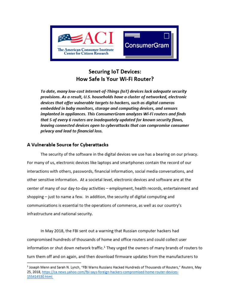 FINAL Wi Fi Router Vulnerabilities | PDF | Security | Computer Security