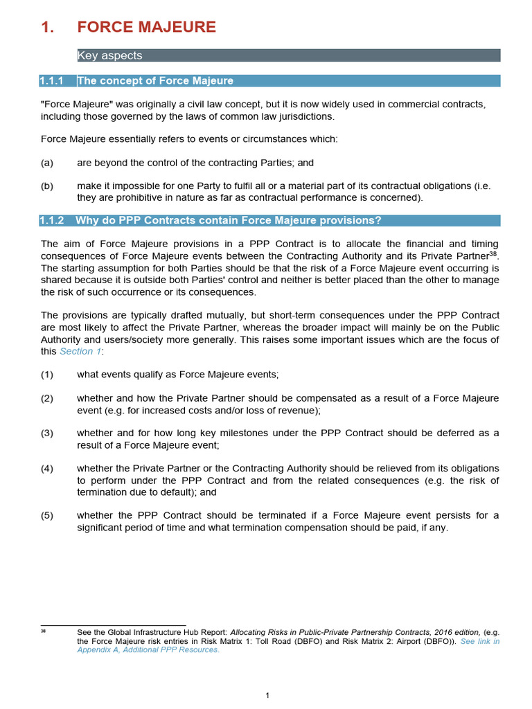 Force Majeure | PDF | Public–Private Partnership | Insurance