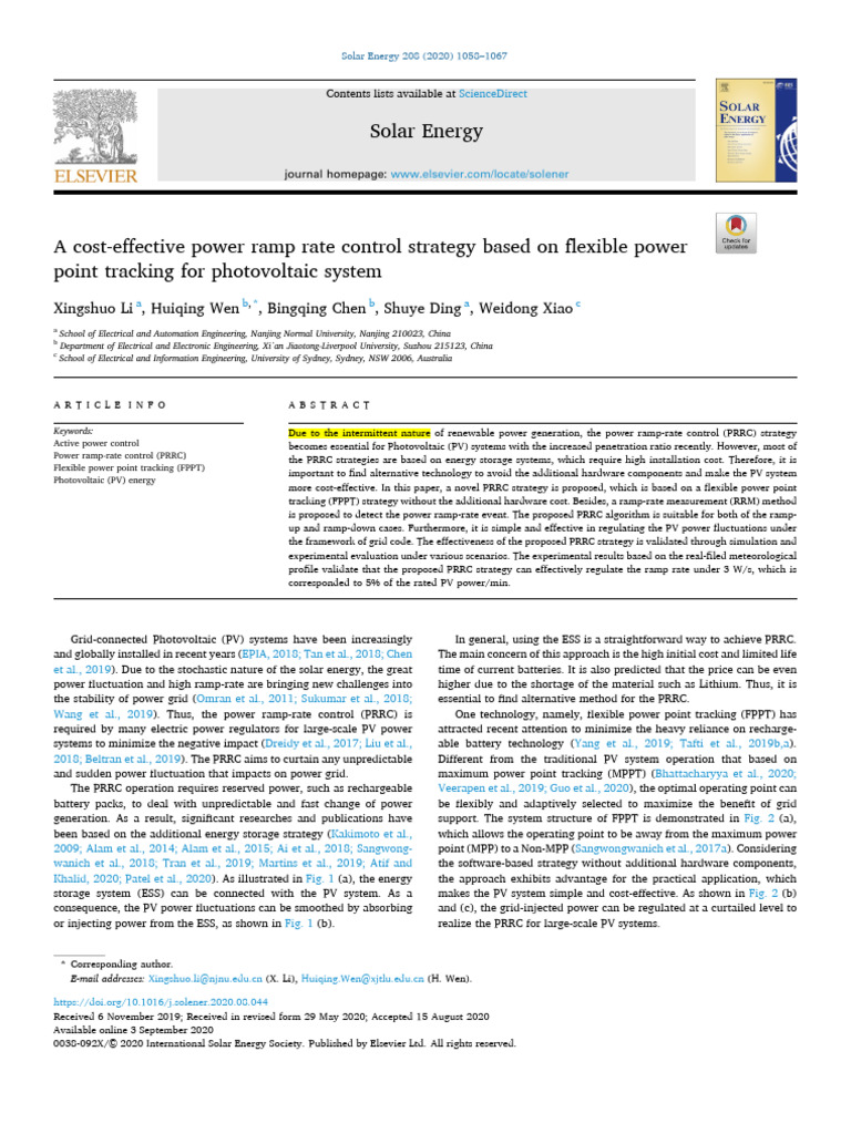 4-A Cost-effective Power Ramp Rate Control Strategy Based on Flexible ...