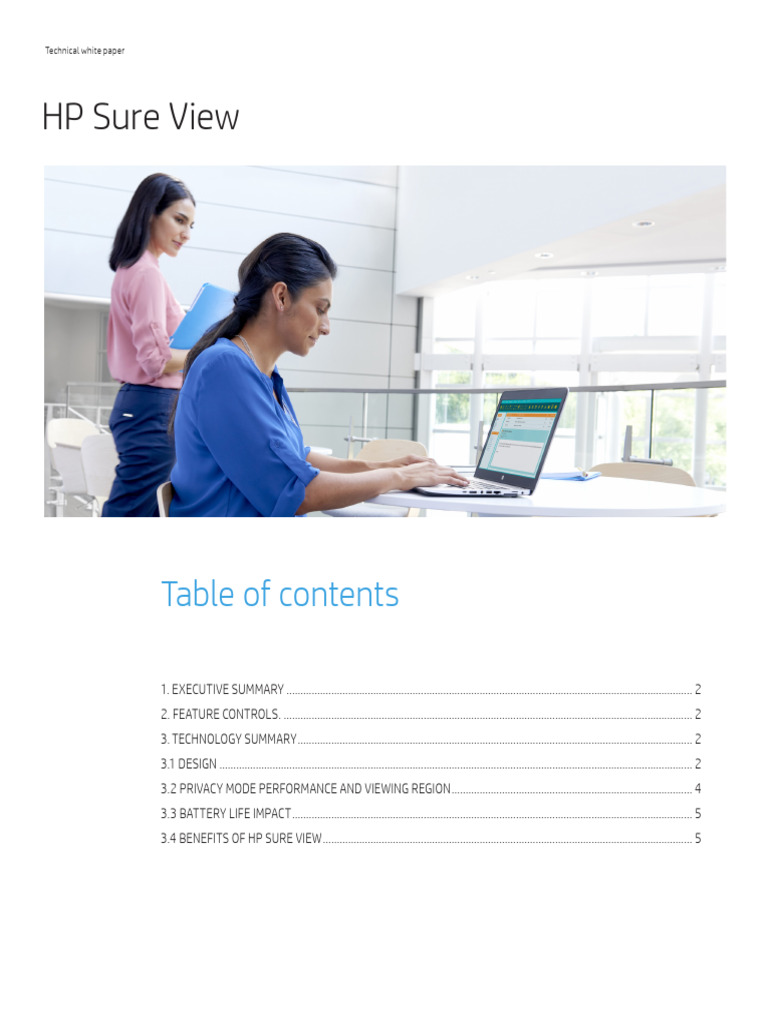 HP Sure View: Technical White Paper | PDF | Computers
