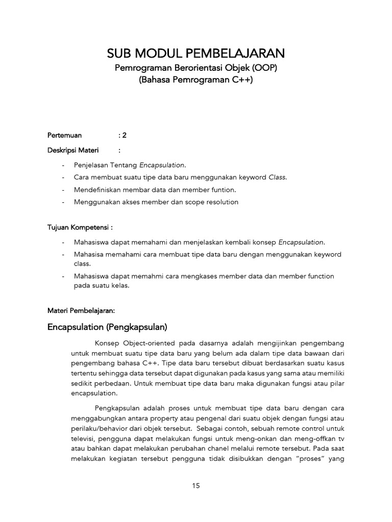 Oop Modul 2 | PDF