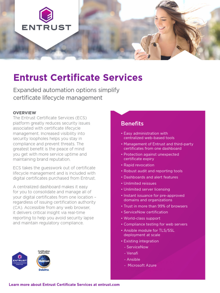Entrust Certificate Services Platform Ds | PDF | Public Key Certificate | Networking