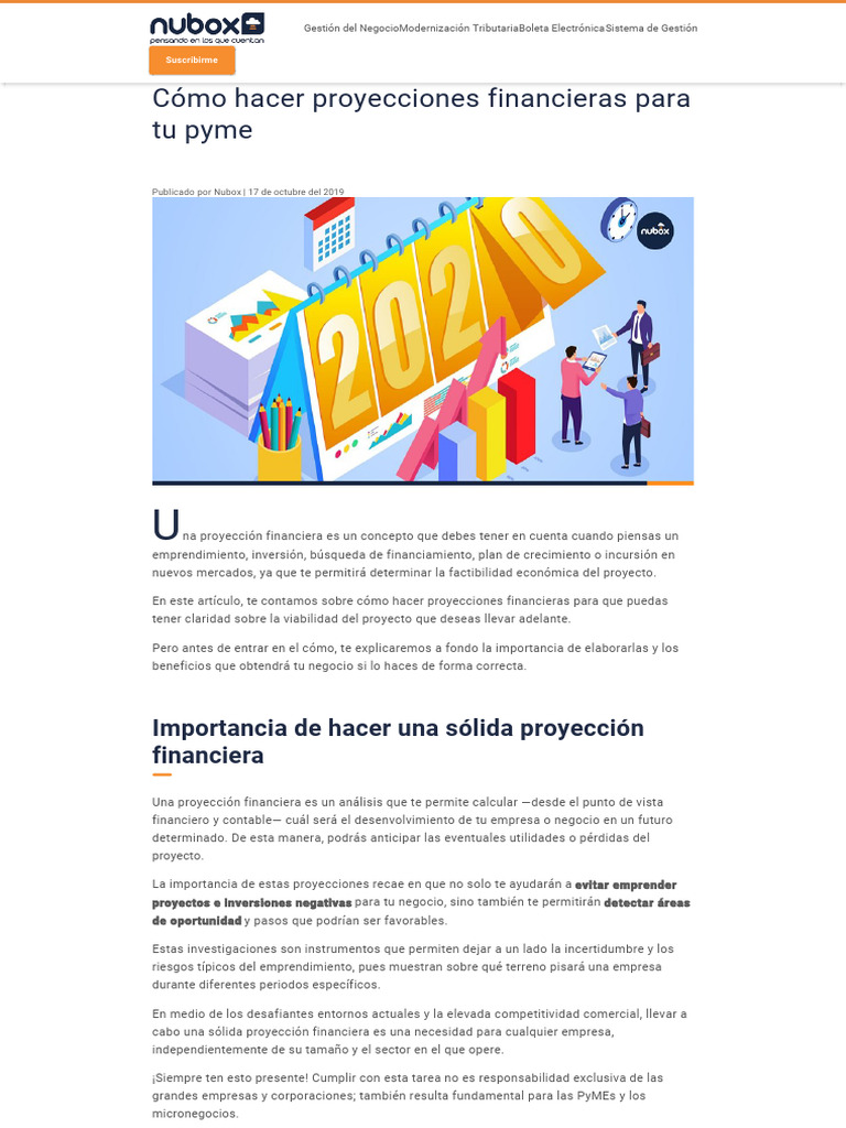Cómo Hacer Proyecciones Financieras para Tu Pyme | PDF