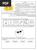 Atividade-CIÊNCIAS 2° ANO PDF | PDF | Sol | Arco-íris