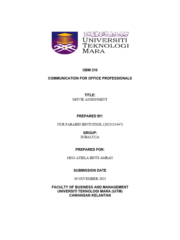 Office Communication Movie Analysis | PDF | Power (Social And Political ...