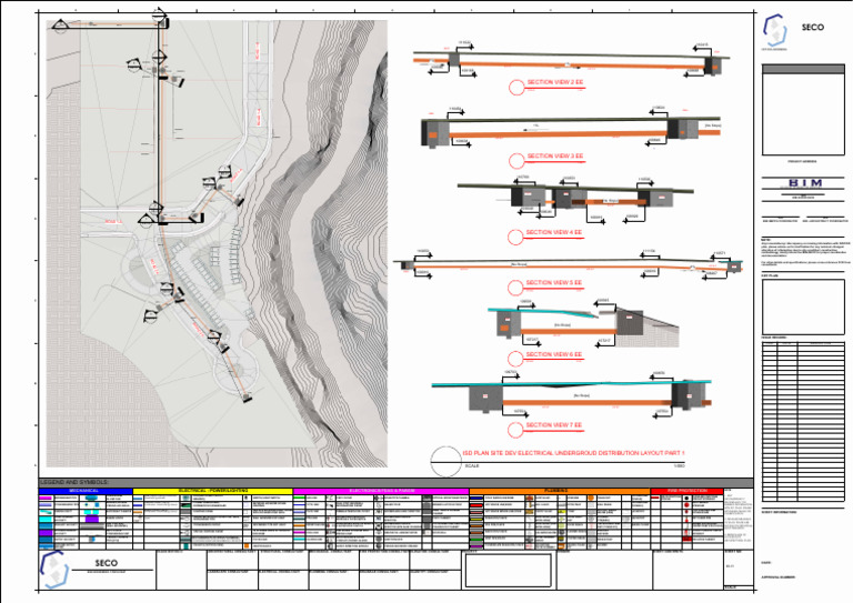 ISD PLAN SITE DEV ELECTRICAL UNDERGROUD DISTRIBUTION LAYOUT PART 1 | PDF