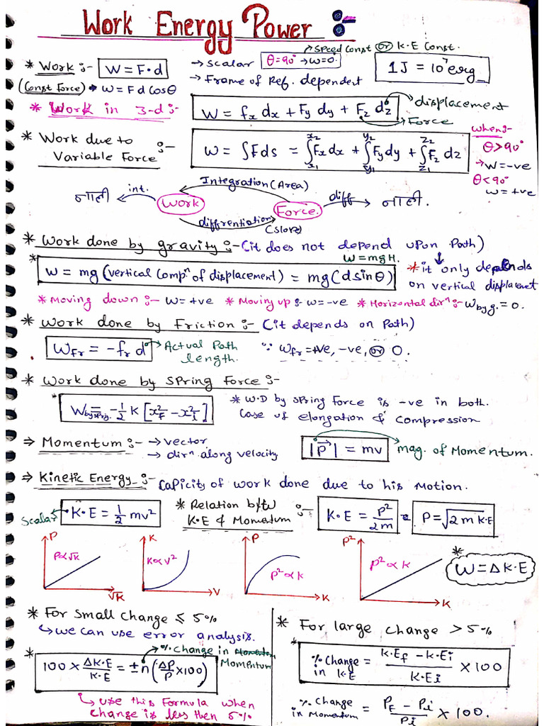 Work Power Energy | PDF