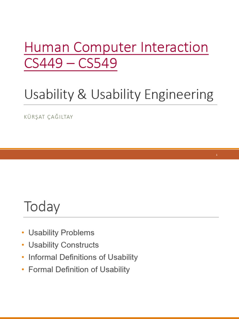 March 15 Slides | PDF | Usability | Human–Computer Interaction