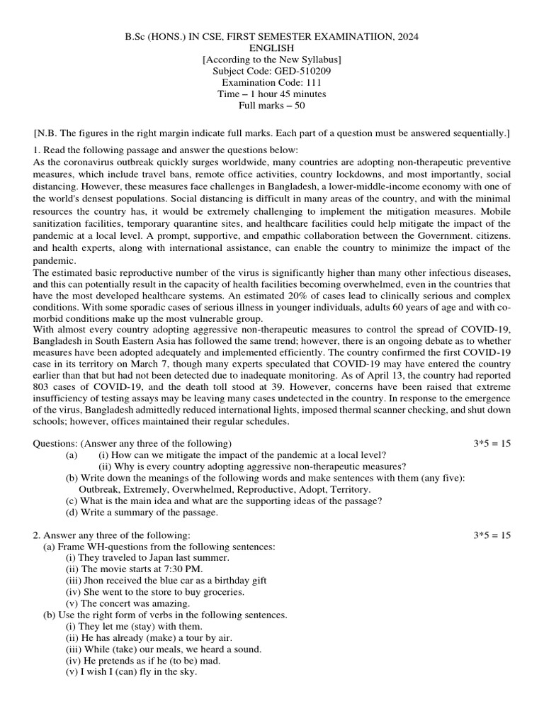 Mid Exam English | PDF | Health Disasters | Medical Specialties Mid Exam English | PDF | Health Disasters | Medical Specialties
