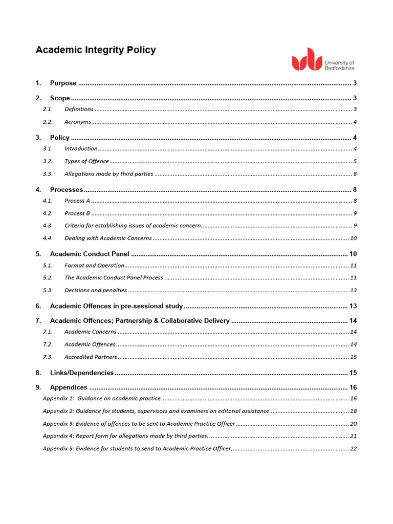 Academic Integrity | PDF | Burden Of Proof (Law) | Plagiarism