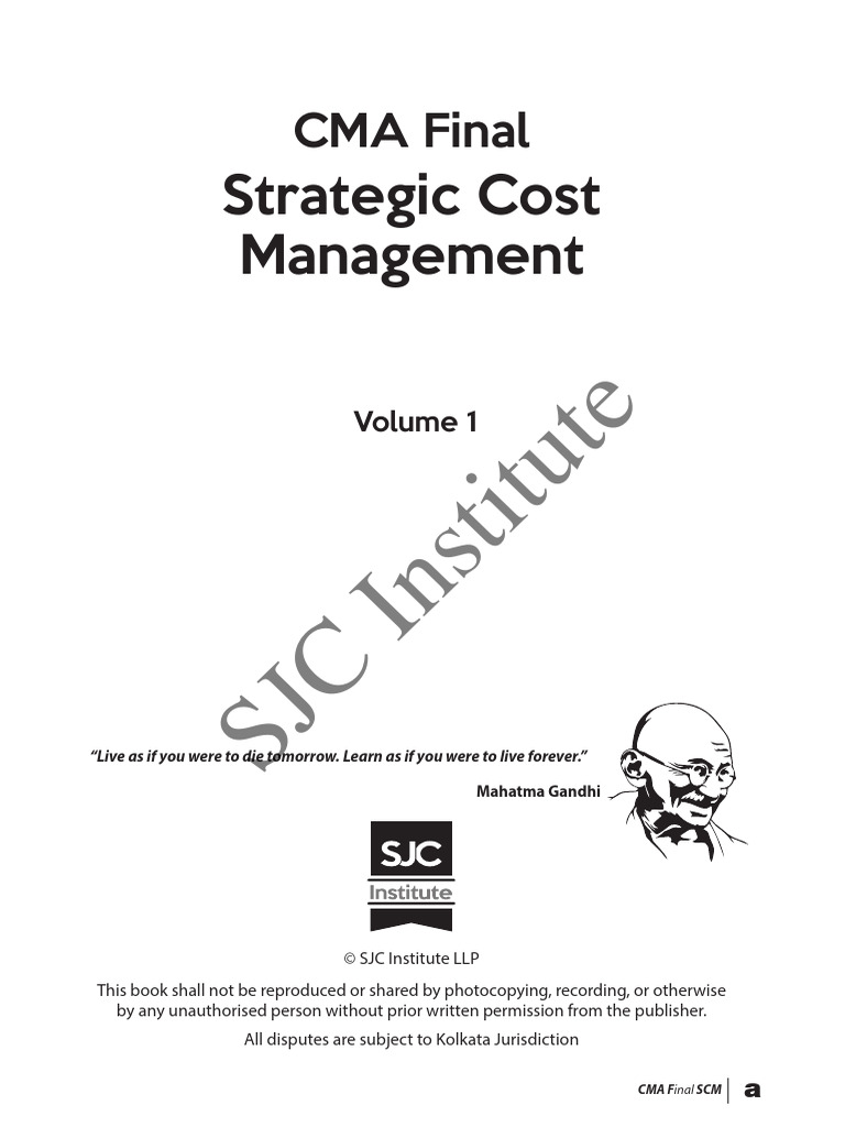 Cma Final SCM - Vol 1 | Download Free PDF | Business Economics ...