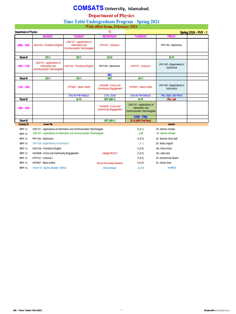 Assignment Make Timetable | PDF