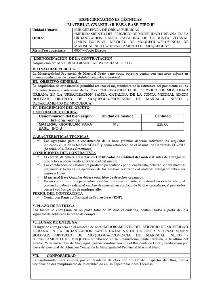 Material Base (Granular) 2222 | PDF