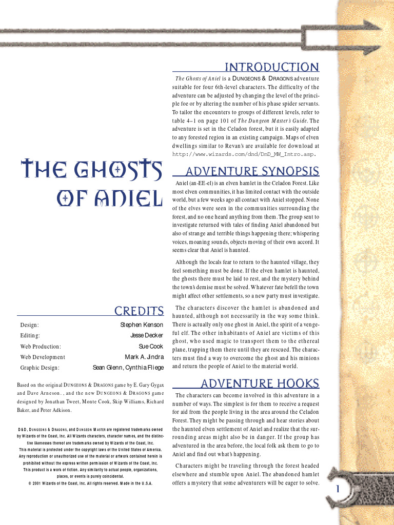 The Ghosts of Aniel | PDF | Elf (Dungeons & Dragons) | Emotions