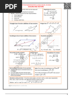 Vectors Basic Formula Sheet | PDF | Euclidean Vector | Plane (Geometry)