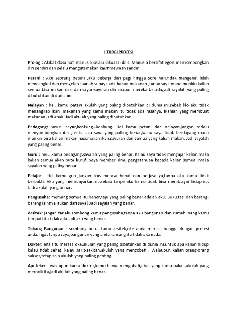 Liturgi Profesi | PDF