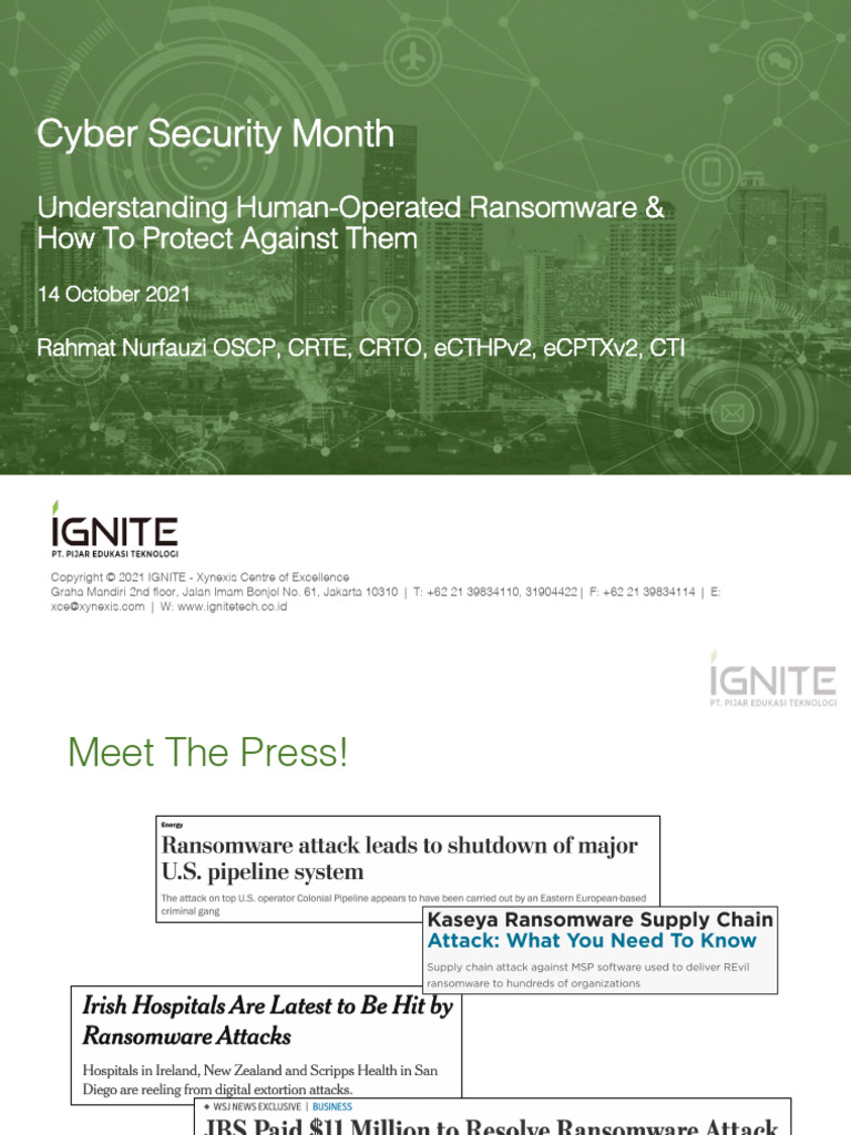 Understanding Human Operated Ransomware & How To Protect Against | PDF | Ransomware | Secure ...