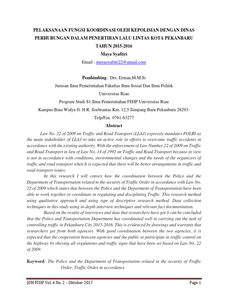 Pelaksanaan Fungsi Koordinasi Oleh Kepol | PDF | Indonesia