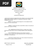 Sample Barangay Resolution Template | PDF
