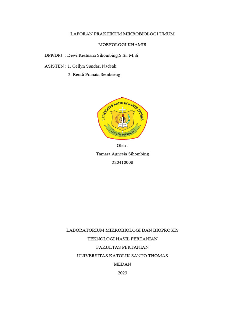 LAPORAN Morfologi Khamir | PDF