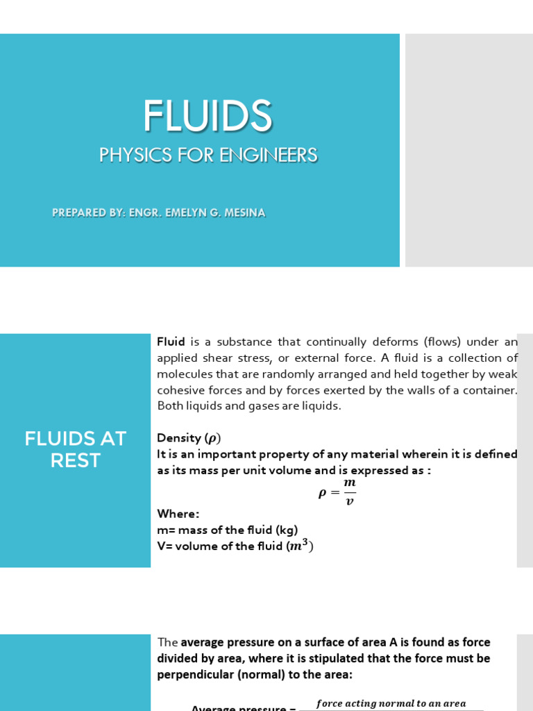 Fluids | PDF | Pressure | Buoyancy