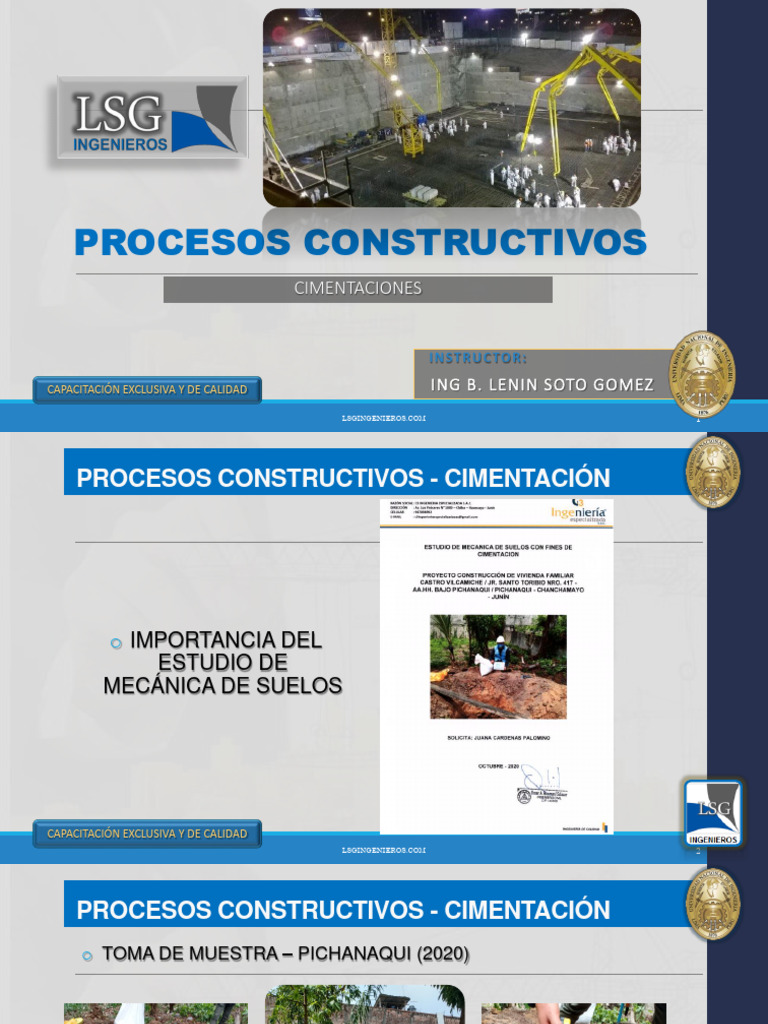 PC CIMENTACIONES - LSG 2023 Rev 001 | PDF | Fundación (Ingeniería) | Ingeniería