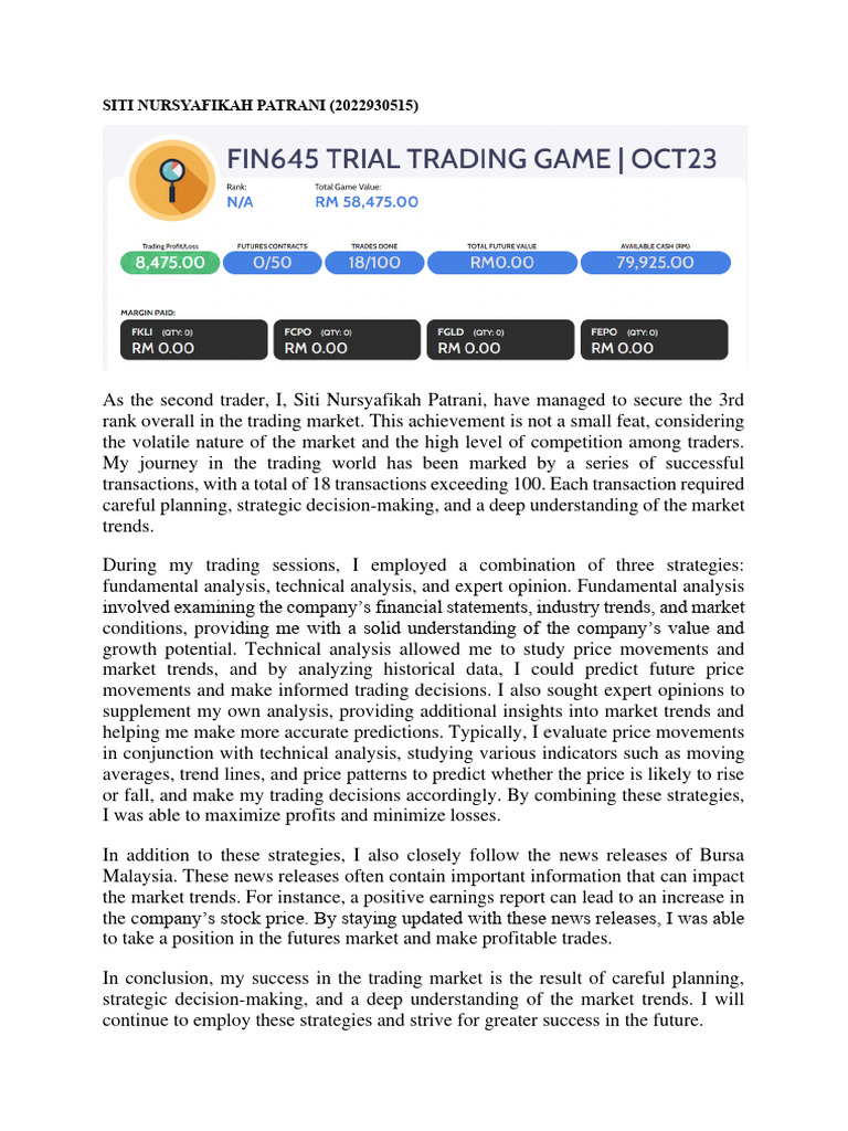 Individual Assignment Fin645 | PDF | Career & Growth | Business