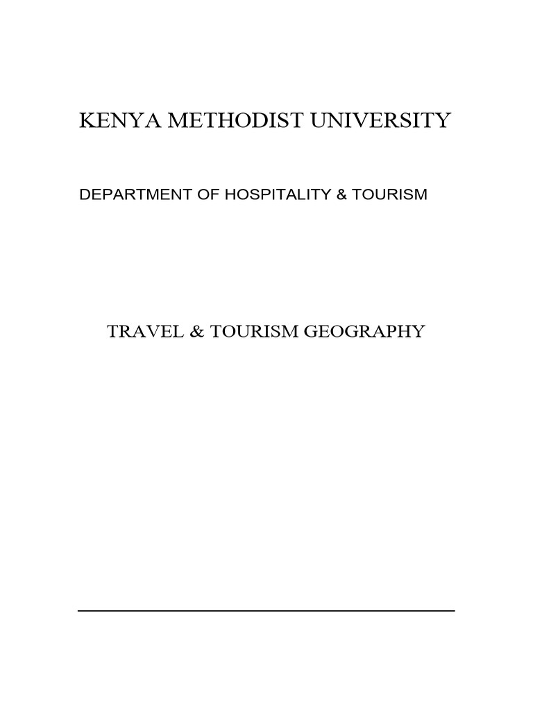 Tourism Geography Notes | PDF
