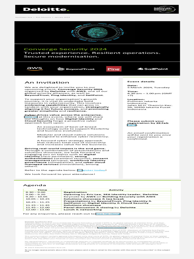 Converge Security 2024 Event Invitation | PDF | Computers