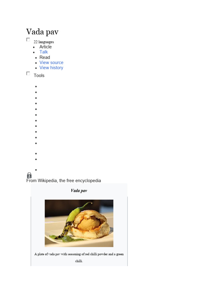 Vada Pav Uses and Hazards | PDF | Foods | Cuisine