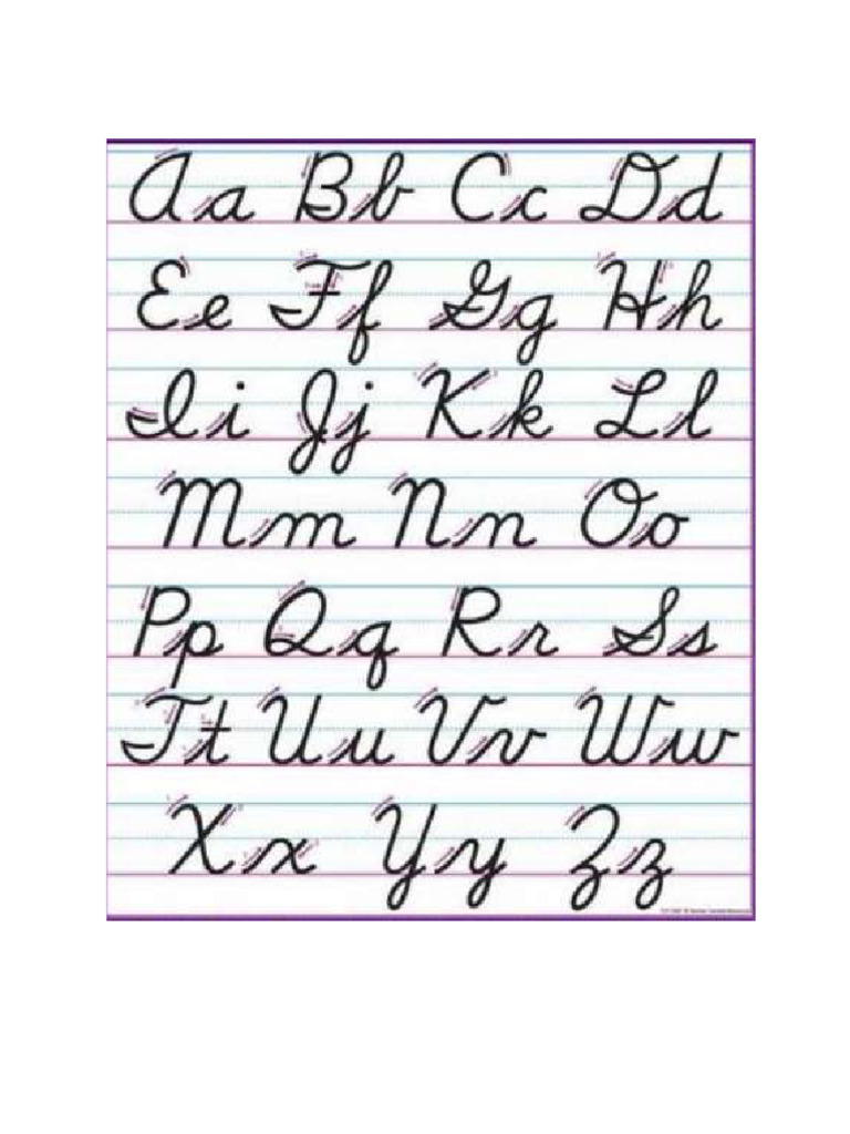 Cursive Alphabet | PDF