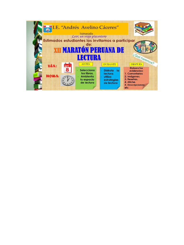 afiche maraton de lectura | PDF