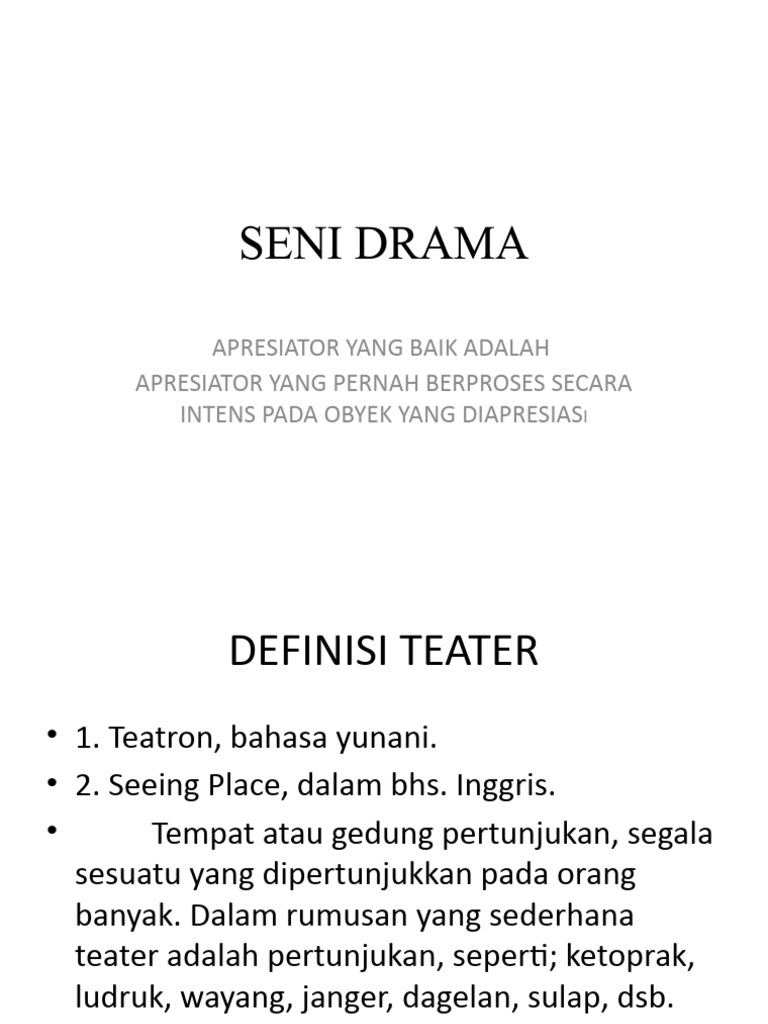 Seni Drama | PDF