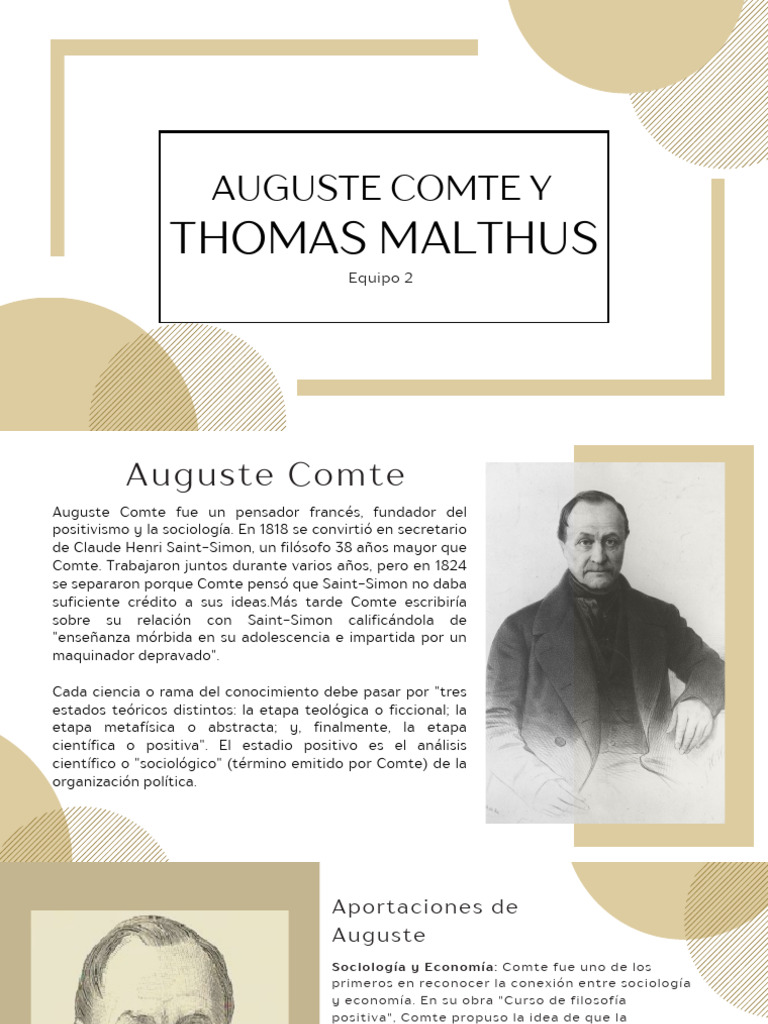 Auguste y Thomas | PDF | Sociología | Positivismo