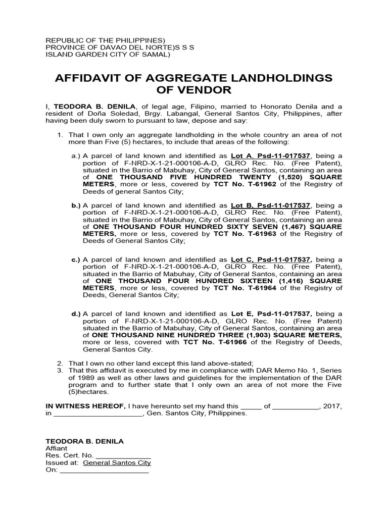 Affidavits Al | PDF | Affidavit | Civil Law (Common Law)
