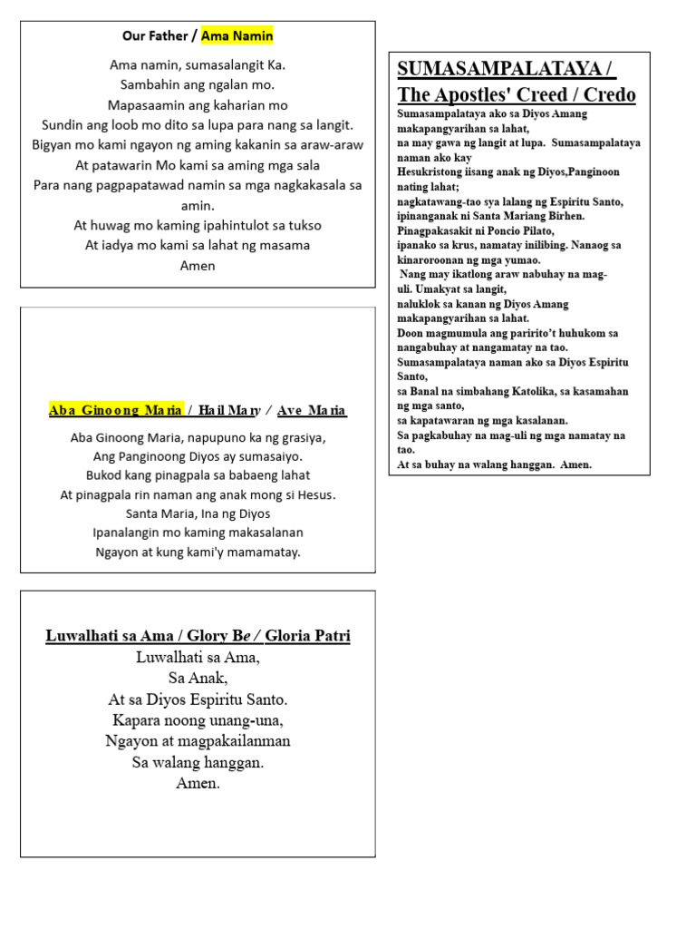 Prayer Book Tagalog | PDF